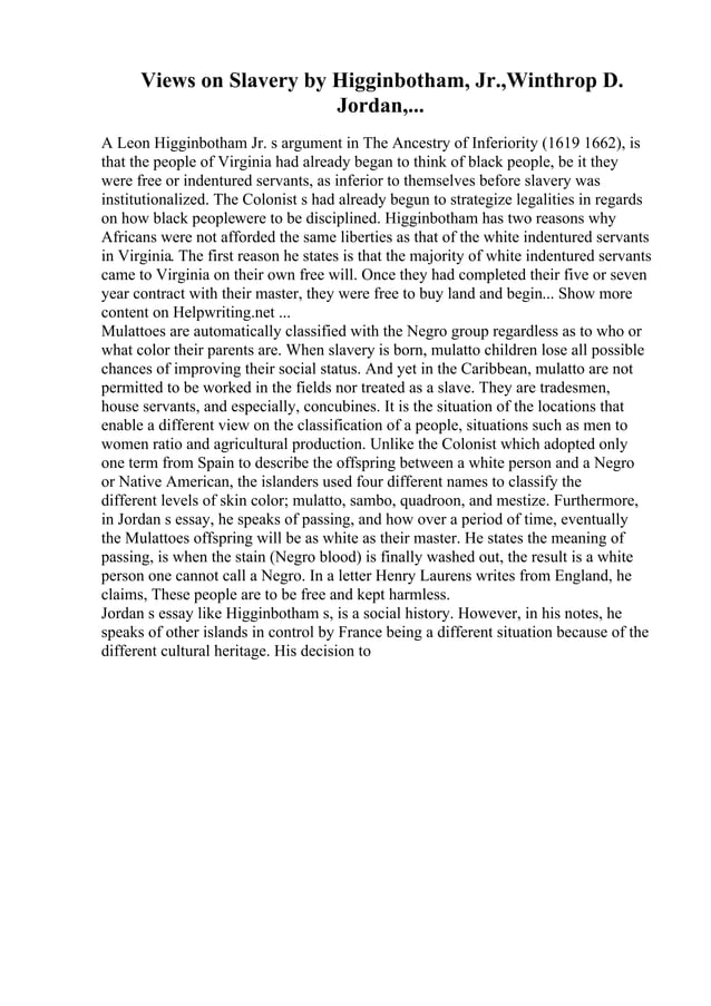 Critical Lens Example Essay | PDF