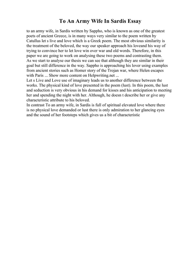 Critical Lens Example Essay | PDF