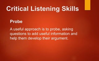 English 9 - Critical Listening | PPTX