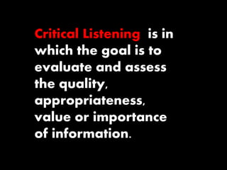 Critical listening | PPTX