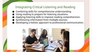 Mastering Critical Listening and Reading for Professional Success | PPTX