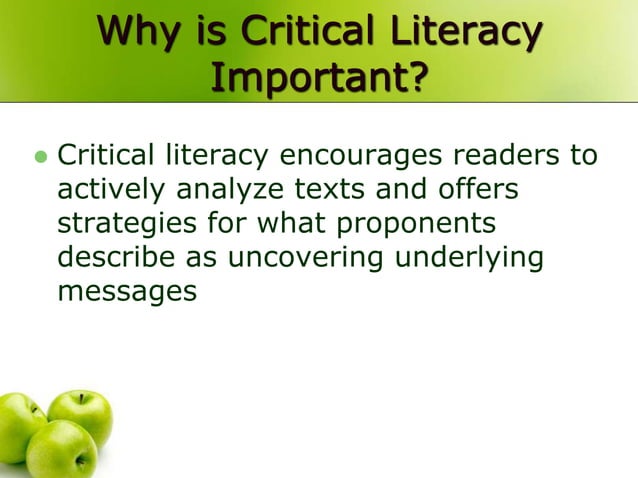 Critical literacy