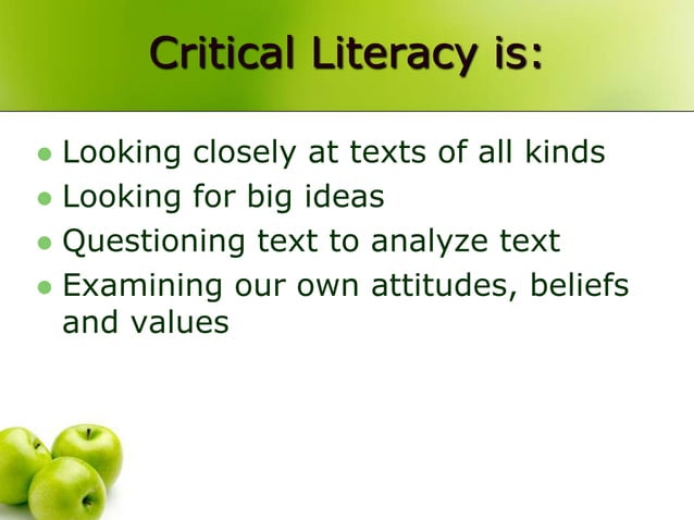 Critical literacy