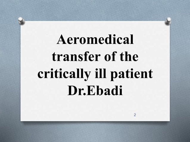 Critically ill patient transfer | PPT