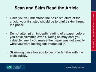 Critically reading a paper | PPT