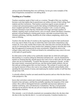 Critically reflective teaching | PDF
