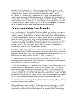 Critically reflective teaching | PDF