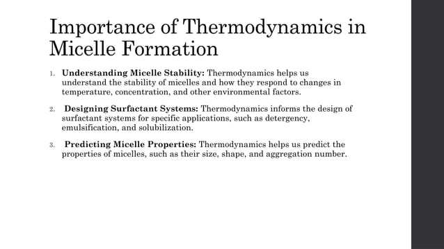 Critical Micelle Concentration microemulsions reverse micelles | PPTX