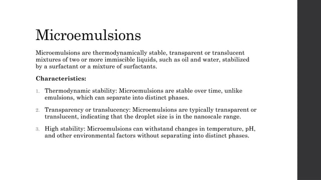 Critical Micelle Concentration microemulsions reverse micelles | PPTX