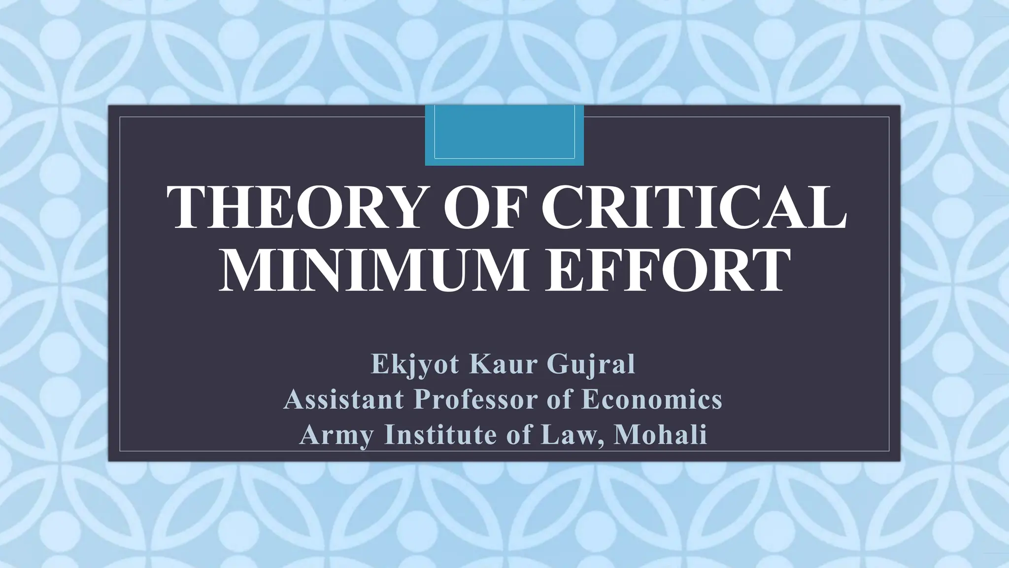 Critical Minimum effort theory.pdf of economics | PDF