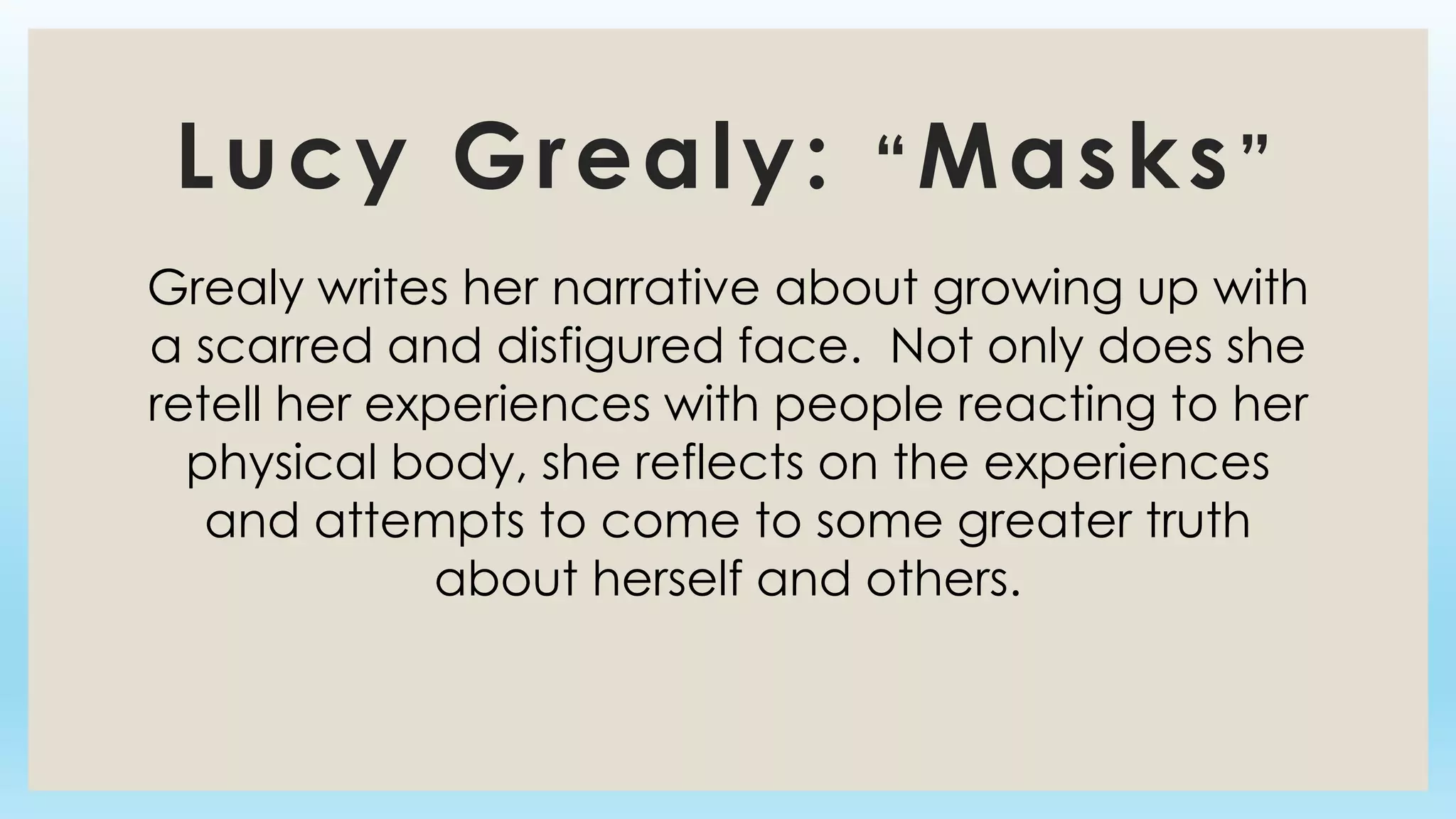 Writing a Critical Narrative | PPSX