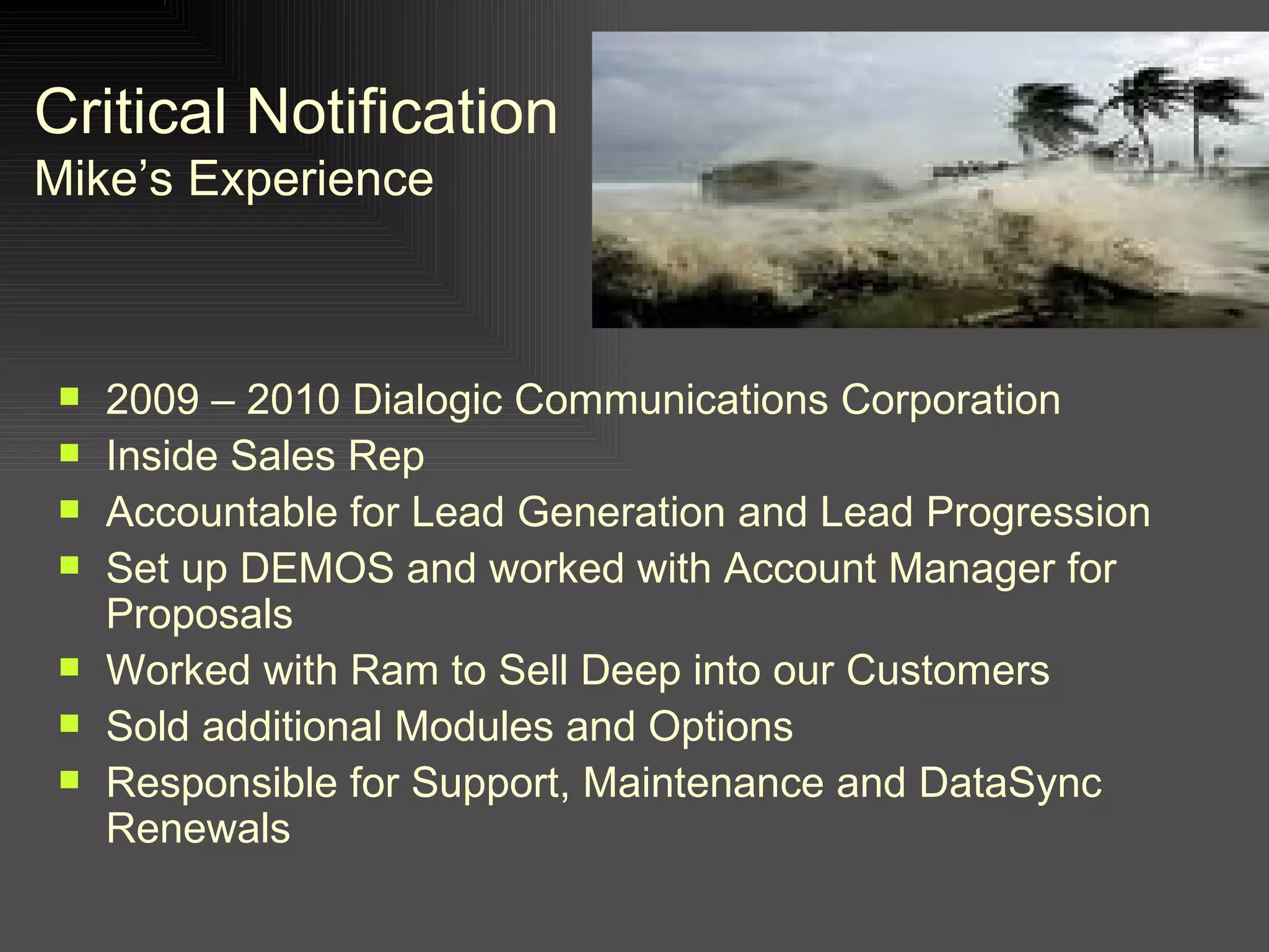 Critical Notification | PPT