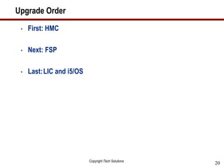 Critical overview of HMC IBM i FSP and firmware | PDF