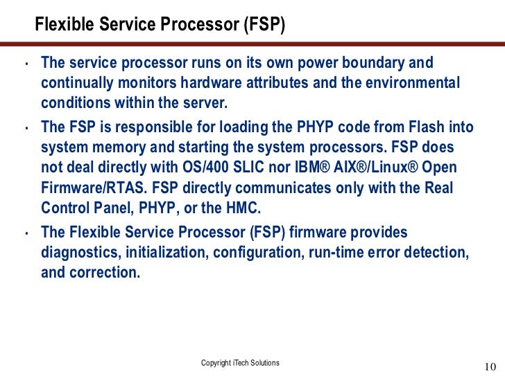 Critical overview of HMC IBM i FSP and firmware