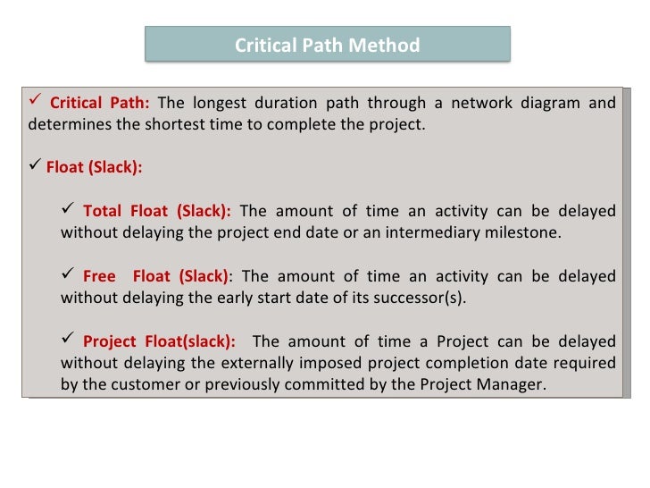 Critical Path Method