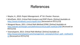 The Critical Path Method | PPT