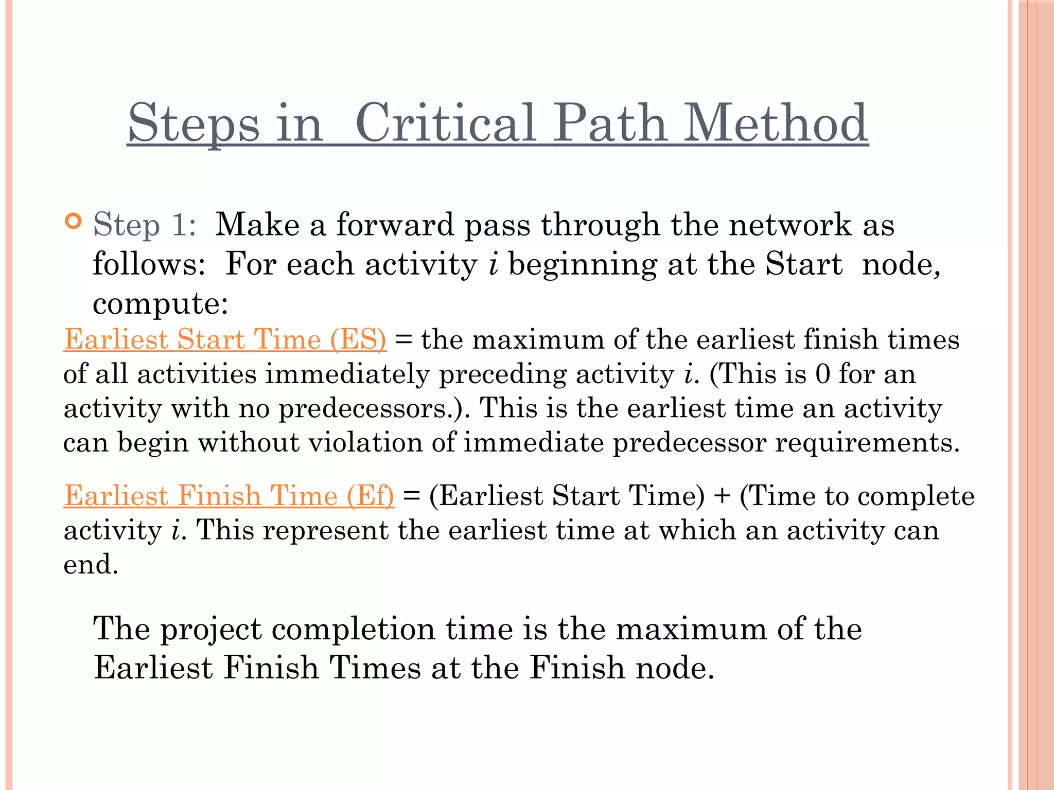 Critical path method | ODP