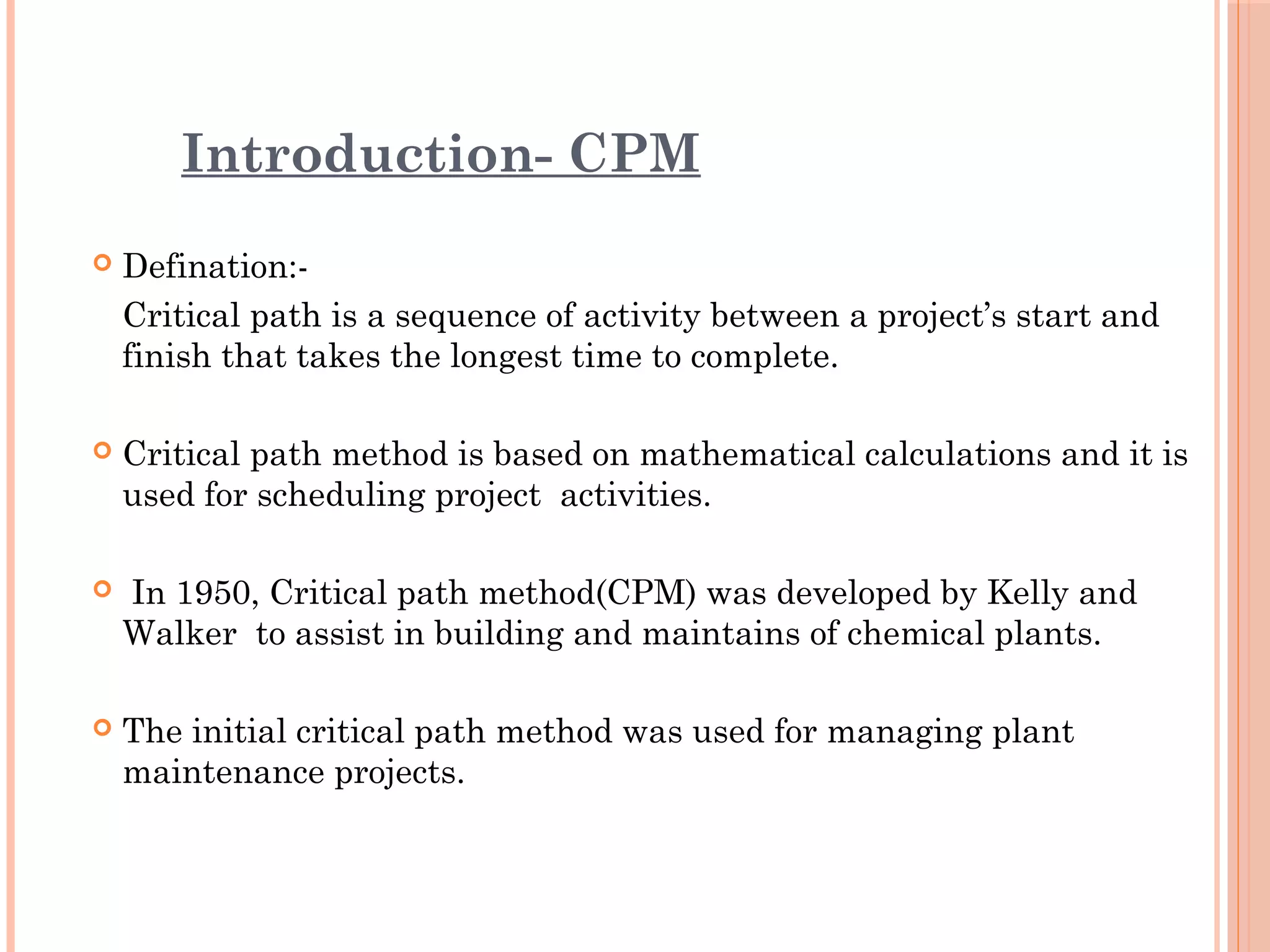 Critical path method | ODP