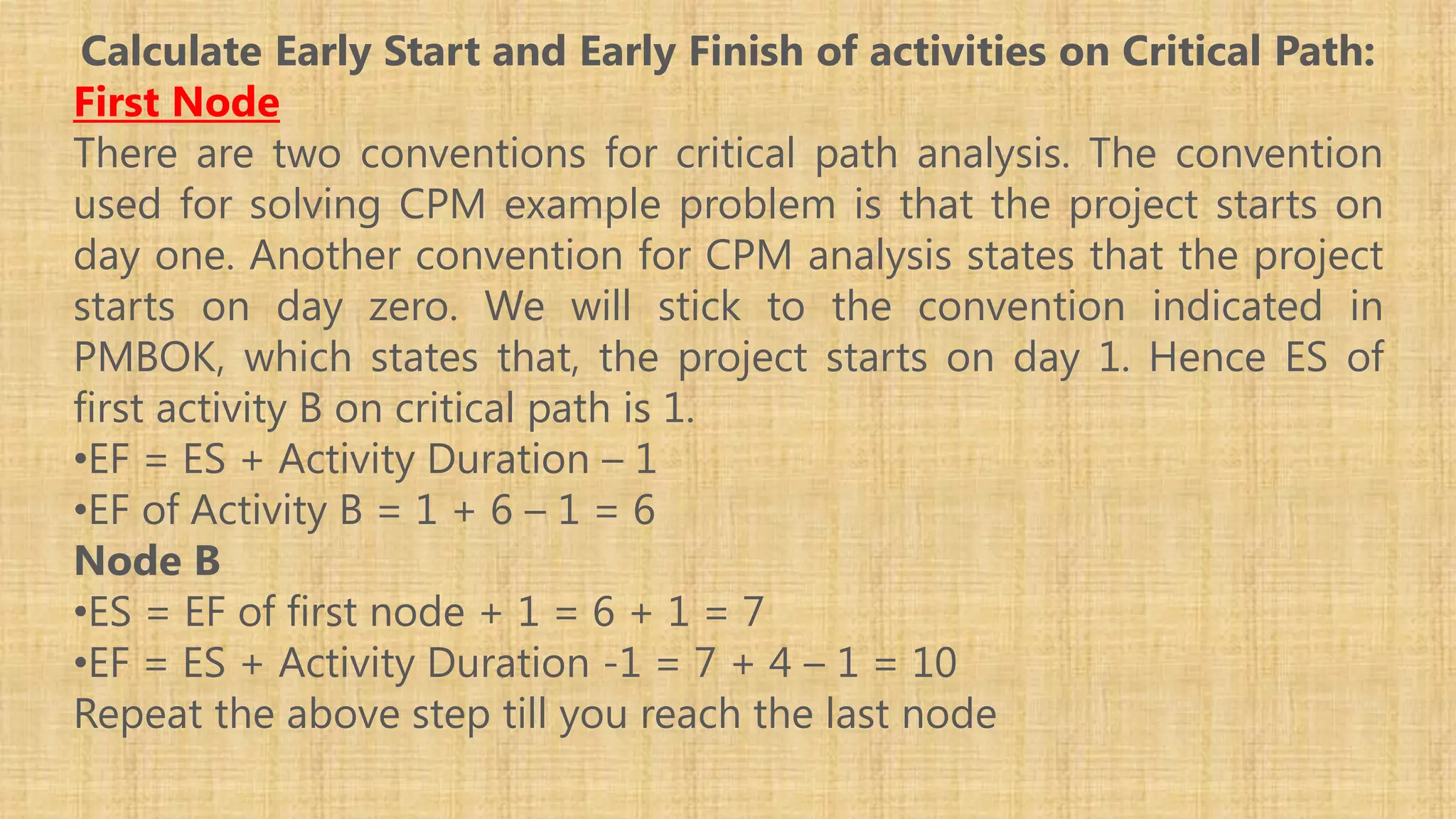 Critical path method(cpm) | PDF