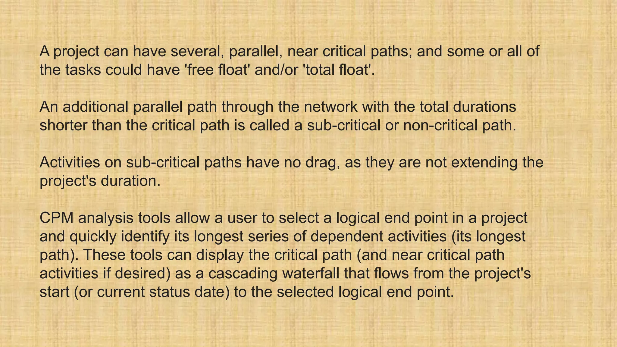 Critical path method(cpm) | PDF