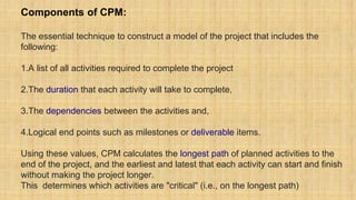 Critical path method(cpm) | PDF