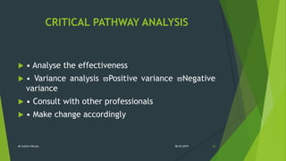 CRITICAL PATHWAY FOR NURSING ADMINISTRATION. | PPTX
