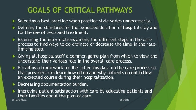 CRITICAL PATHWAY FOR NURSING ADMINISTRATION.