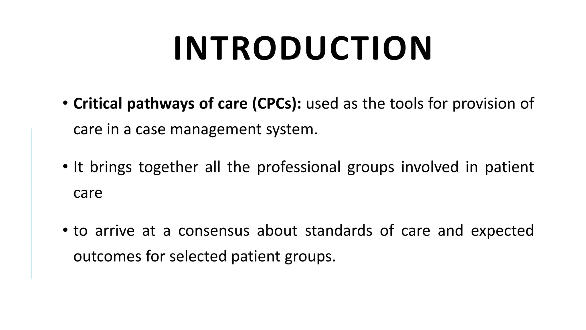 Critical pathway of care,concept mapping by Velveena M | PPT