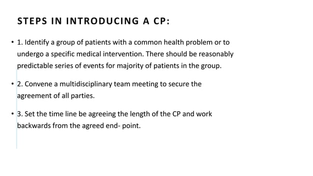 Critical pathway of care,concept mapping by Velveena M | PPT