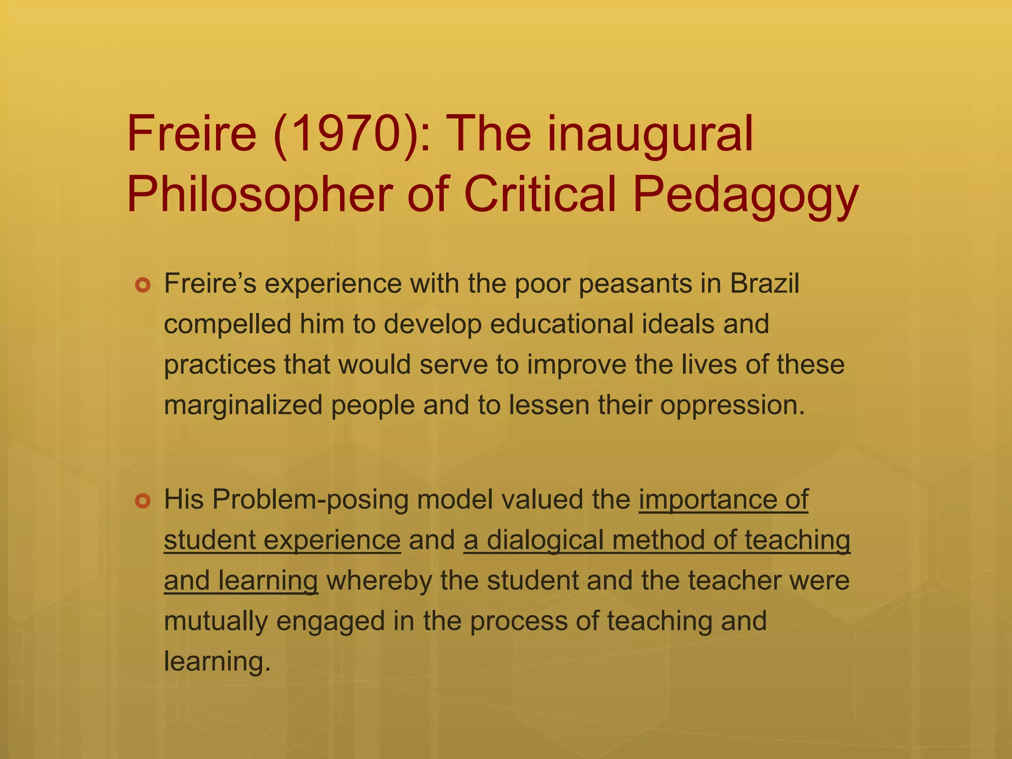 Critical pedagogy | PPTX