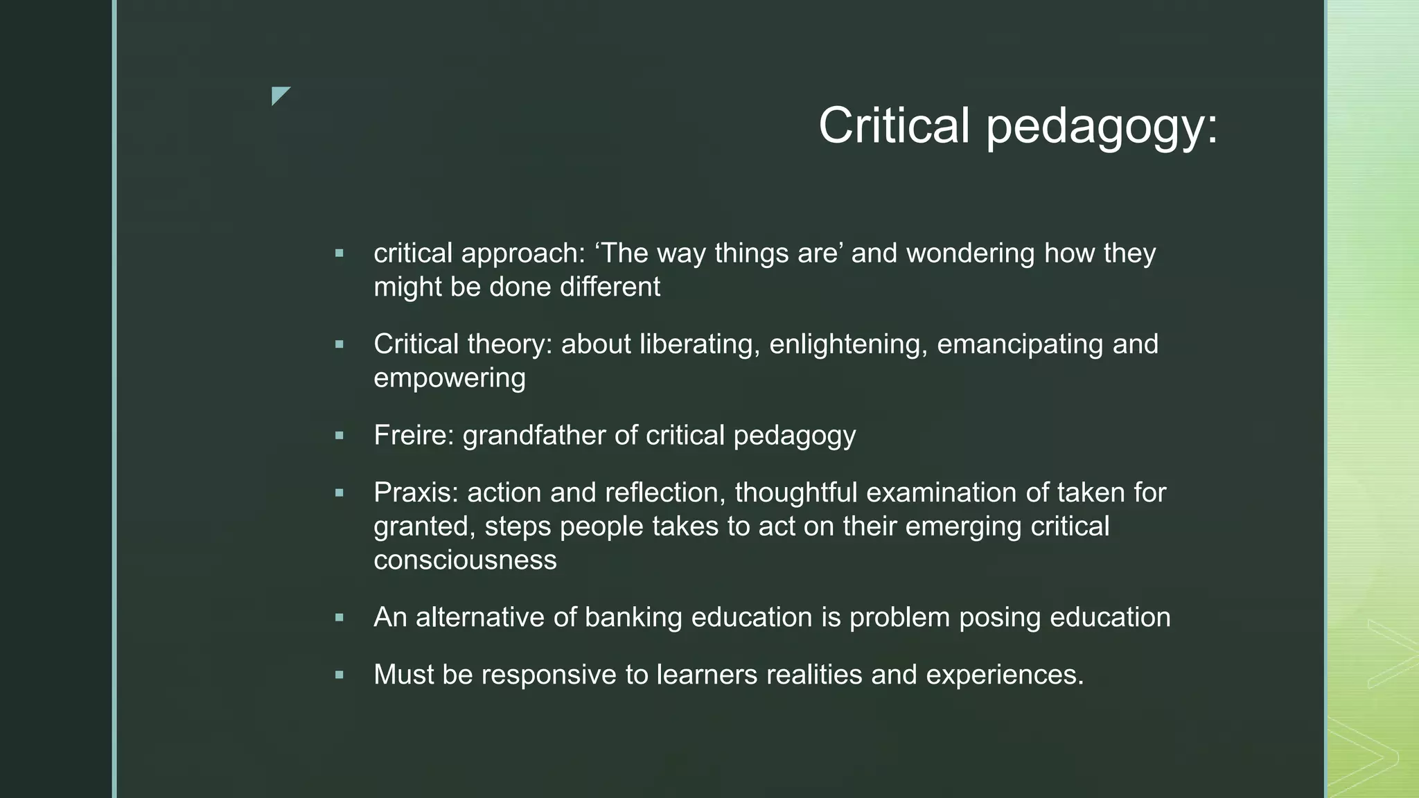 Critical pedagogy for critical mathematics education | PPT
