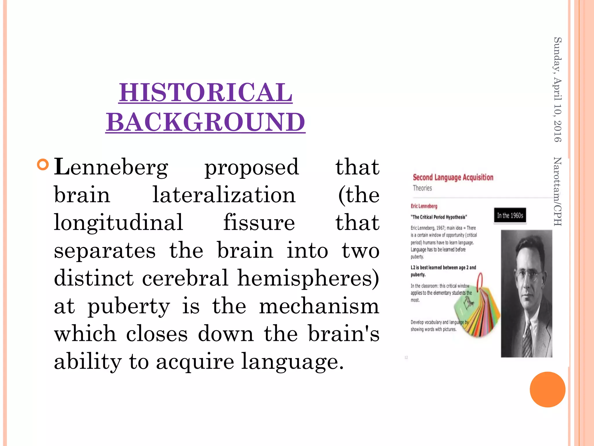 Critical period hypothesis | PDF