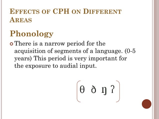 Critical period hypothesis | PPTX