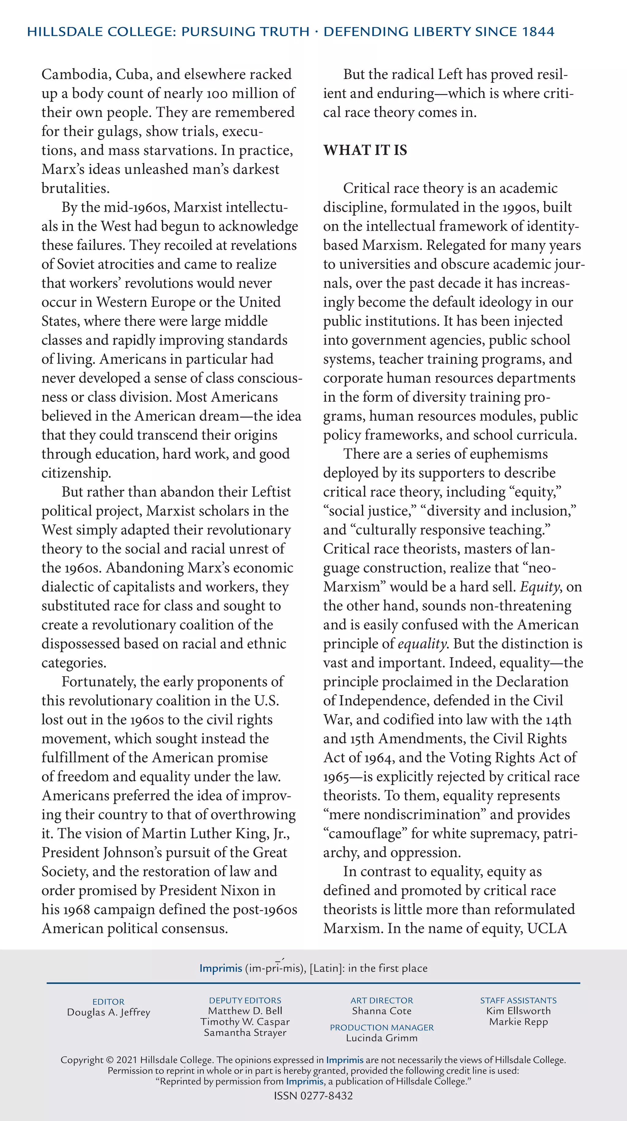 Critical race theory what it is and how to fight it | PDF | Politics