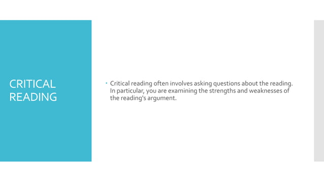 Critical reading | PPT