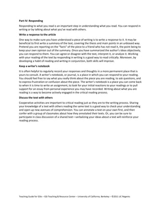 Critical reading 4 steps | PDF