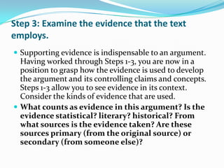 Critical reading as a part of critical writing | PPT