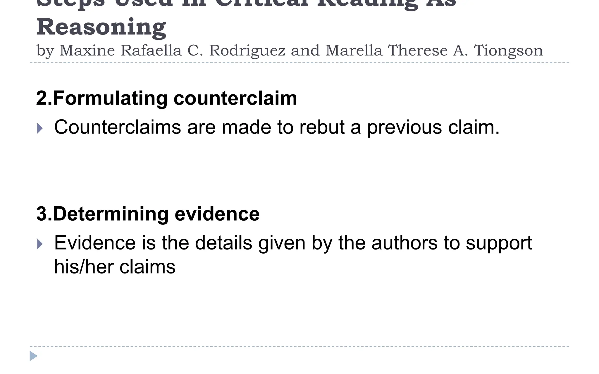 Critical Reading as Reasoning - Reading and Writing Skills- Quarter 4 ...