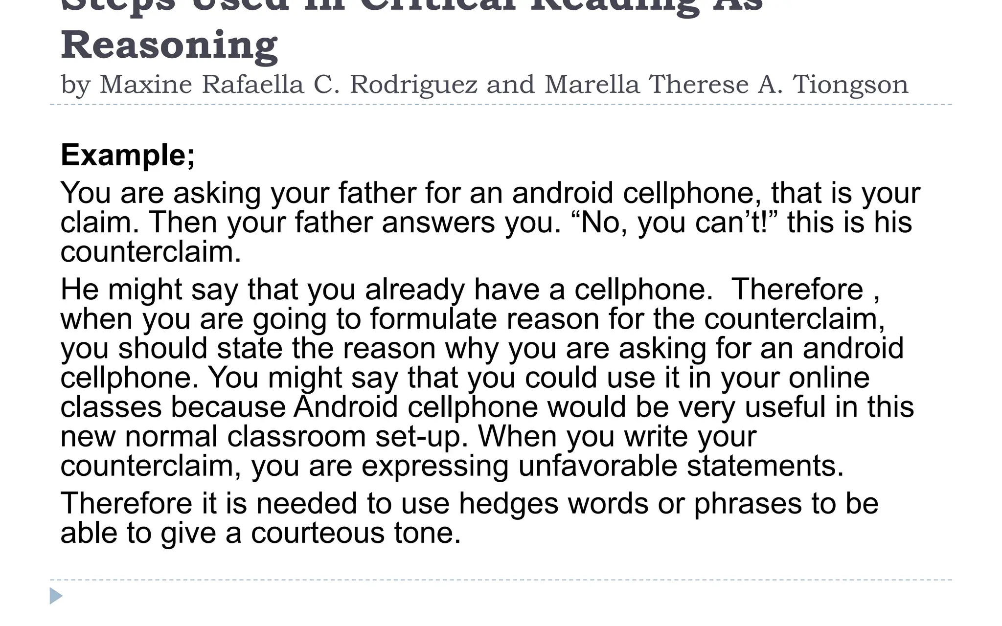 Critical Reading as Reasoning - Reading and Writing Skills- Quarter 4 ...