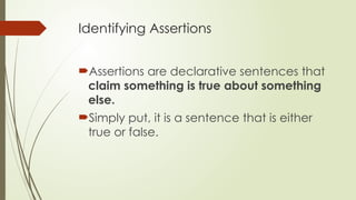 Critical Reading as Reasoning presentation | PPTX