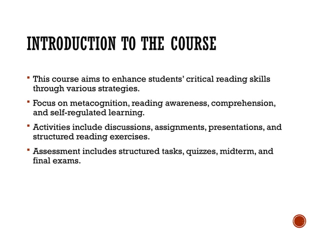 Critical_Reading_Course for english learner | PPTX