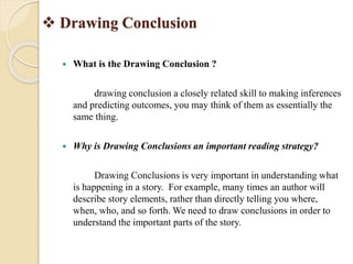 drawing conclusion & predicting outcomes | PPTX