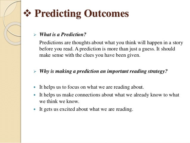 drawing conclusion & predicting outcomes