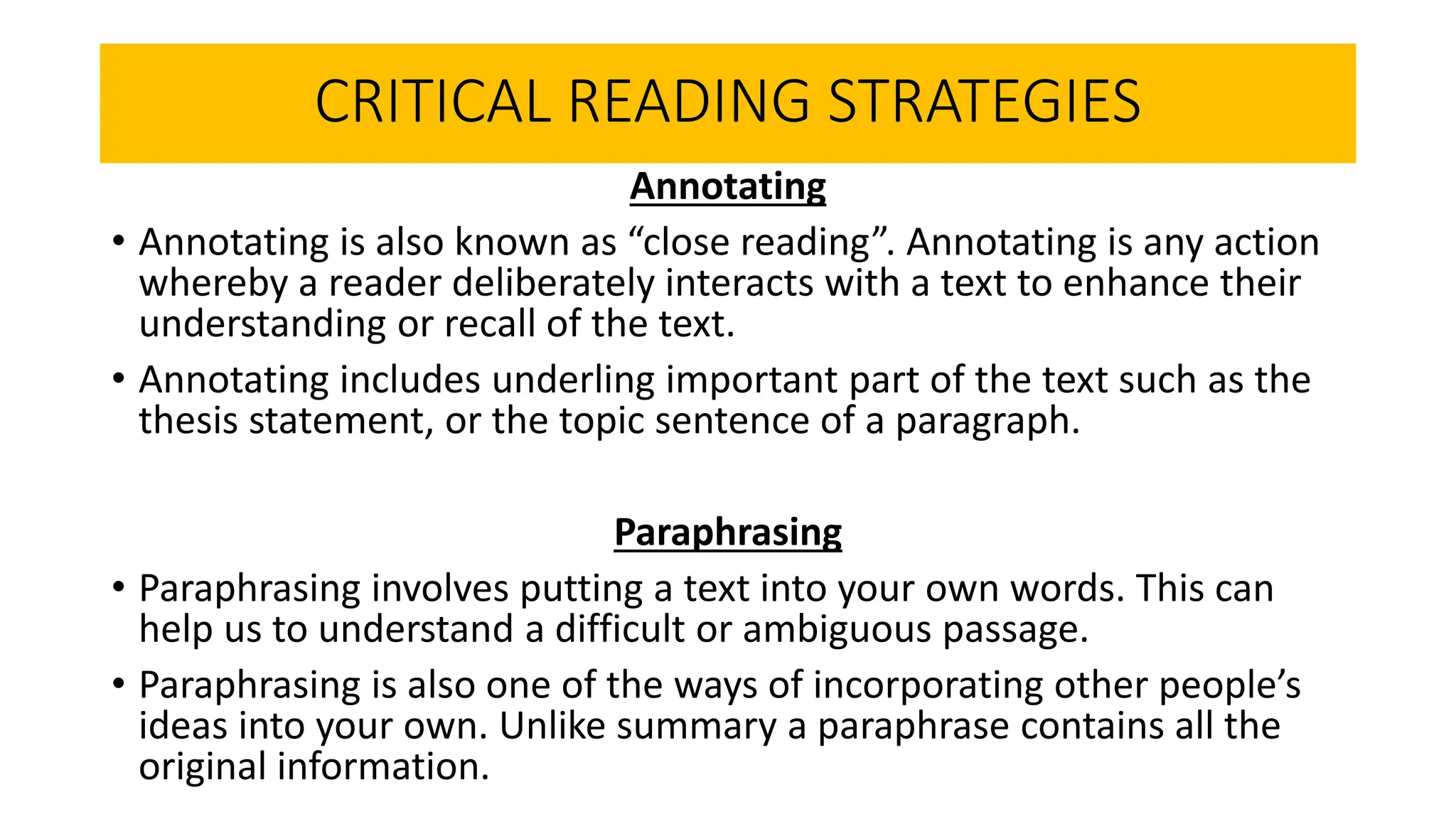 CRITICAL READING powerpoint.pptx. safe.secure | PPTX