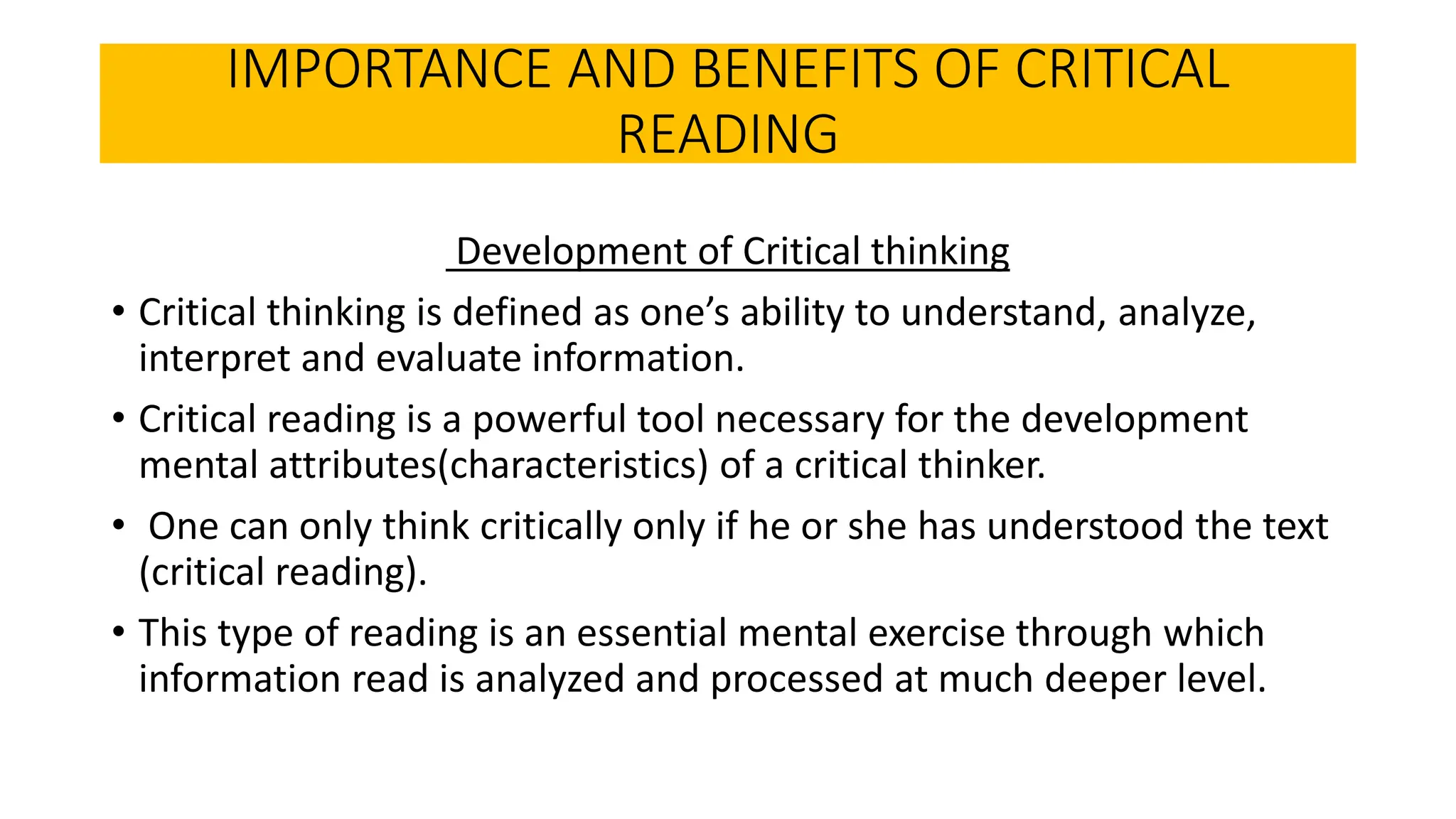 CRITICAL READING powerpoint.pptx. safe.secure | PPTX