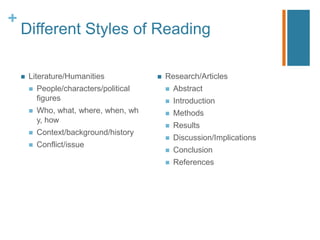 Critical Reading Strategies | PPTX