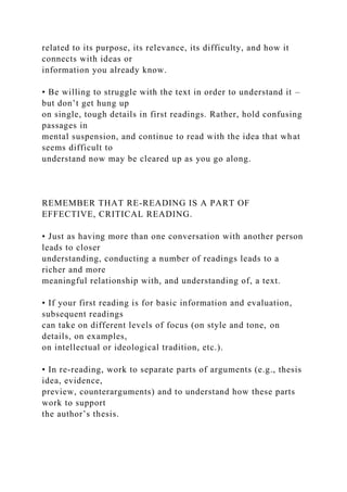 Critical Reading StrategiesThe University of Minnesota published.docx