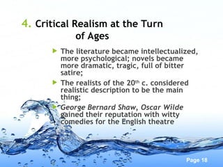 Critical realism in world literature.... | PPT