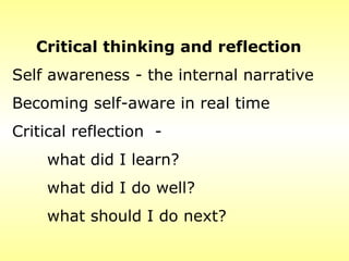 Critical reflection 2012 | PPT