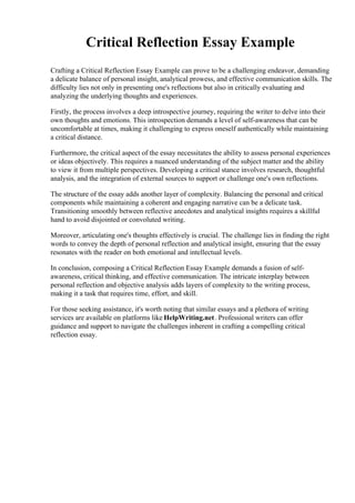 Critical Reflection Essay Example.pdf